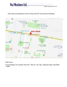 Route Map- 2019 | Paul Merchants