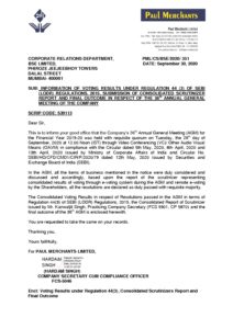 Covering letter along with annexures | Paul Merchants